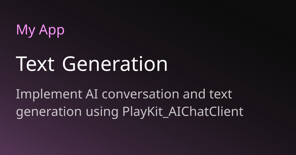 Text Generation